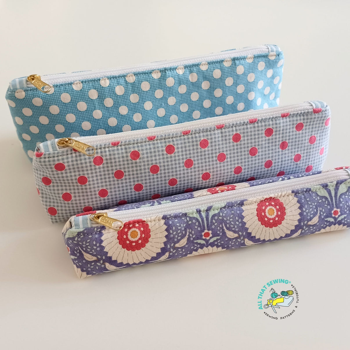 Triangle Zipper Pouch 3 Sizes - Pattern and Video – All That Sewing