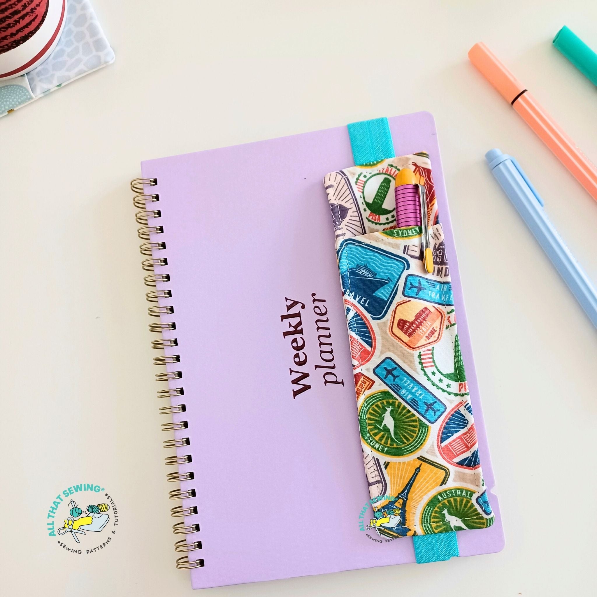 Pen Holder – Elastic Journal Sewing Pattern + Video – All That Sewing
