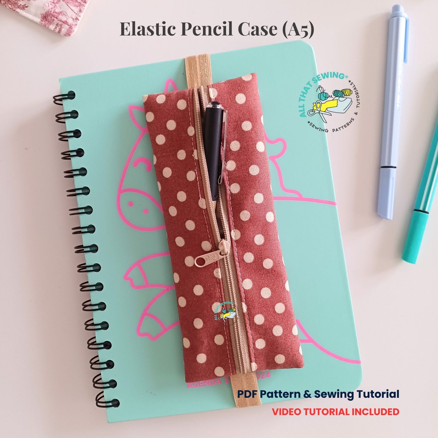 Elastic Pencil Case – All That Sewing